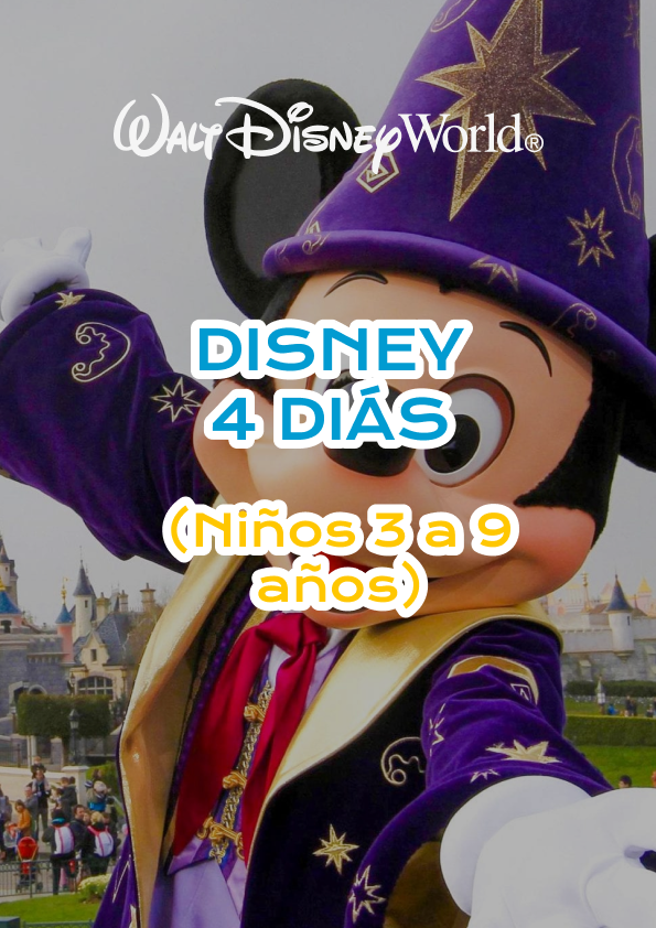 DISNEY 4 DIAS NIÑO 3 A 9 AÑOS – Sun Tours Orlando